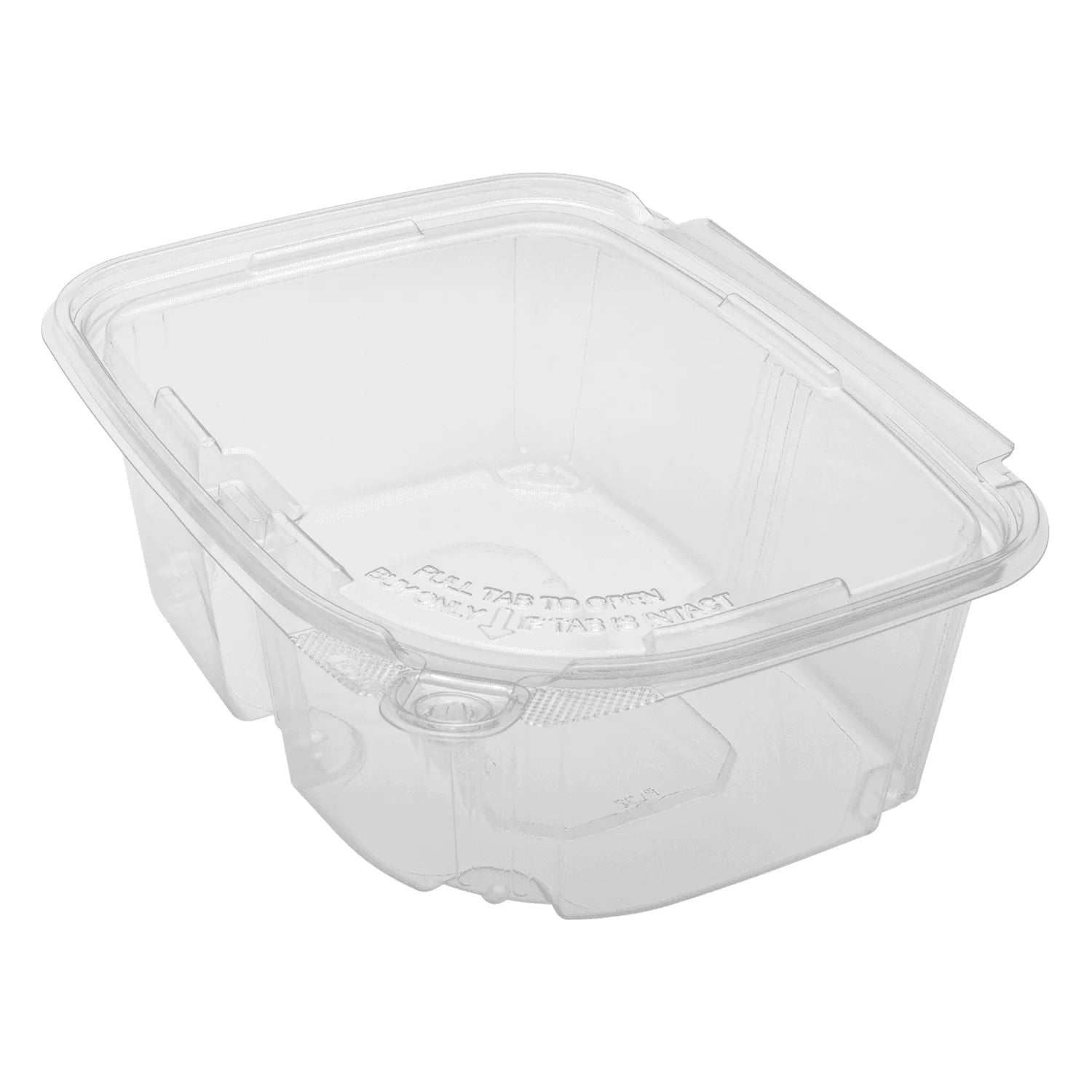 Karat 32oz PET Plastic Tamper Resistant Hinged Deli Container with Lid